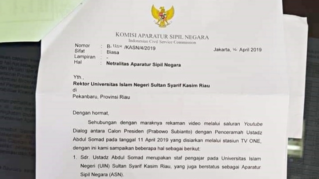 Heboh Surat Us. Abdul Somad Dipecat, Ini Penjelasan UIN Suska Riau ...